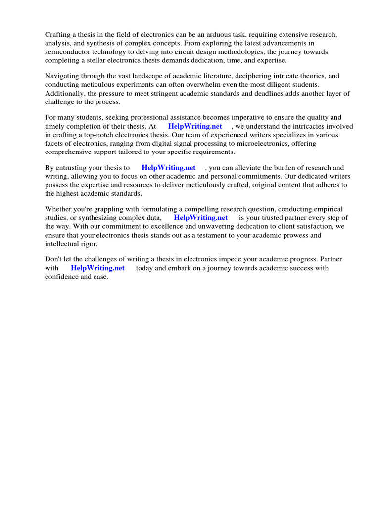 Electronics Thesis Paper | PDF | Electrical Grid | Thesis