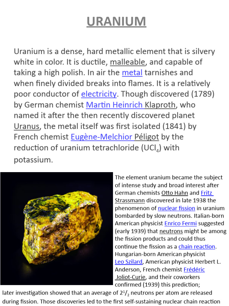 URANIUM | PDF | Young Adult