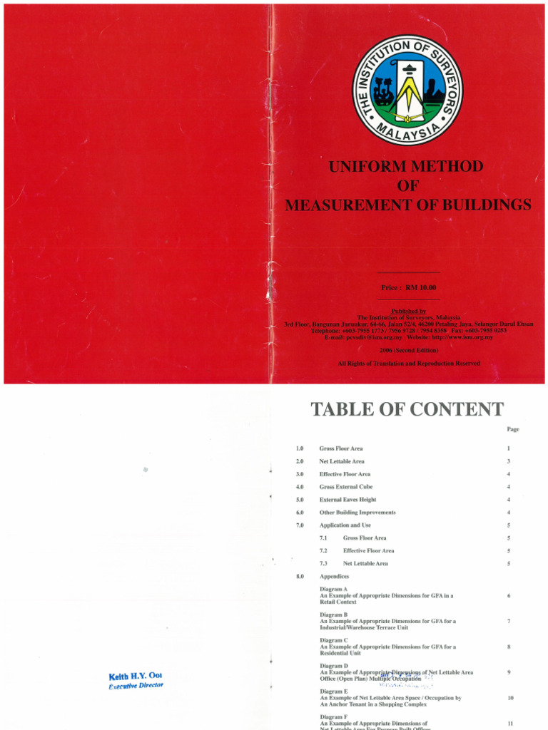 Uniform Method of Measurement of Buildings - 2006 (2nd Edition) | PDF