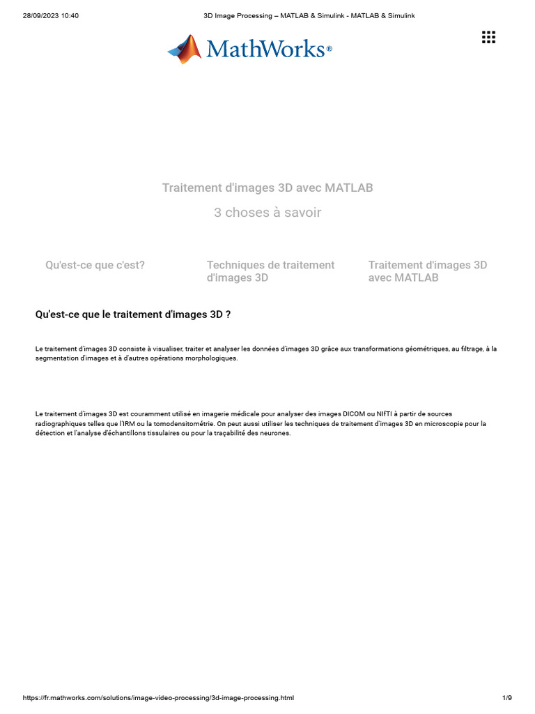 3d Image Processing Matlab And Simulink Matlab And Simulink Pdf