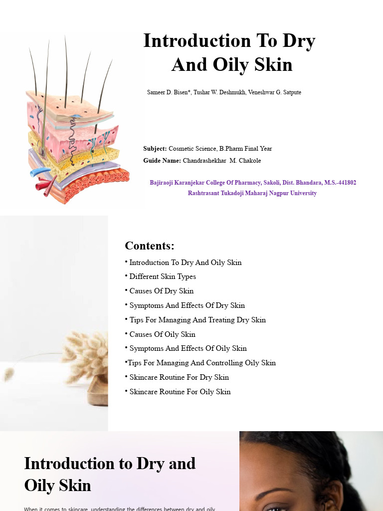 Understanding Dry and Oily Skin | PDF | Skin Care | Clinical Medicine