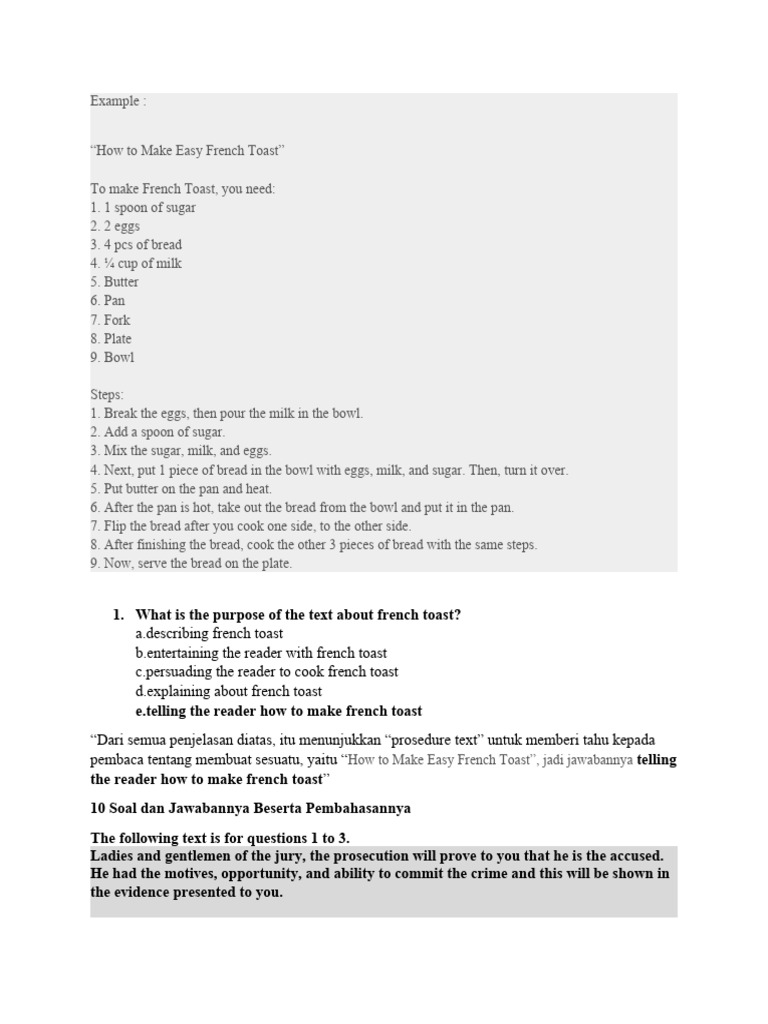 Soal Procedure Text | PDF | Bleeding | Skin