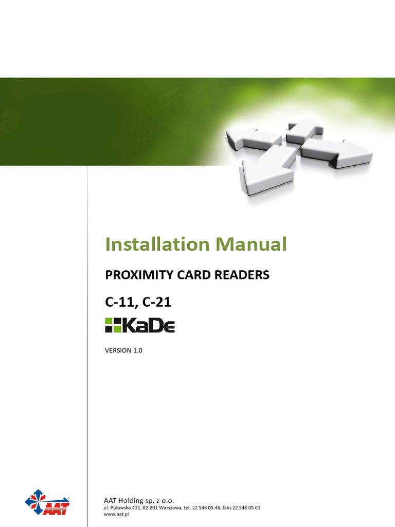 Installation Manual - Readers C-11 C-21 | PDF | Computing | Computer ...
