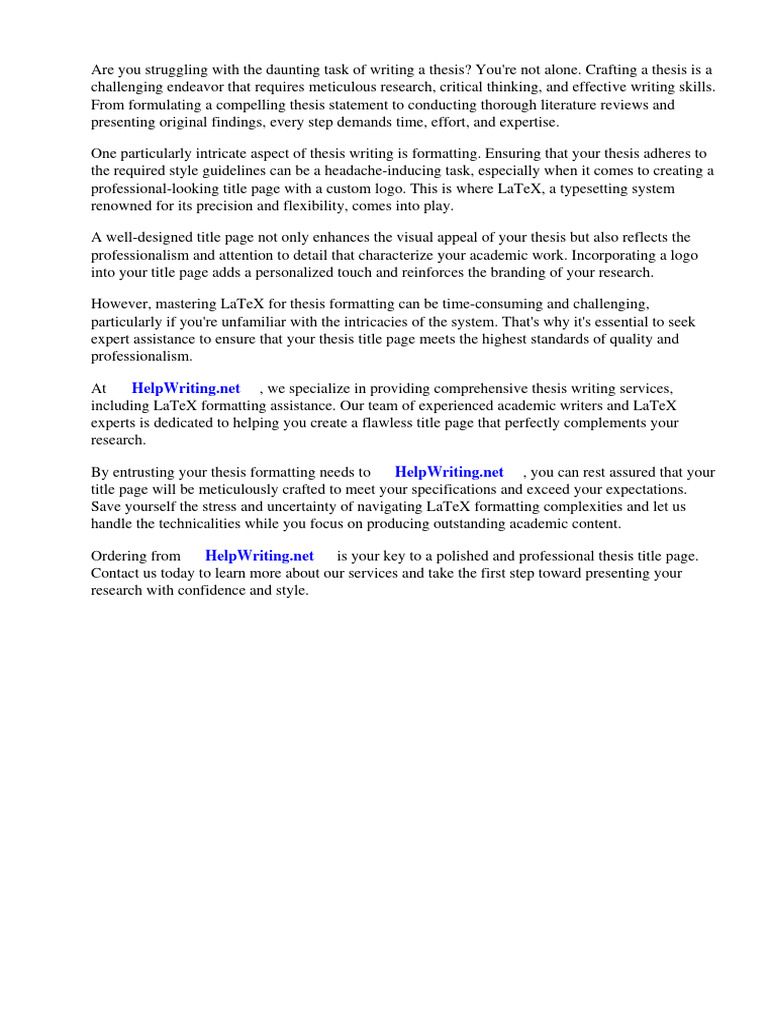 Latex Thesis Title Page Logo Pdf Thesis Page Layout