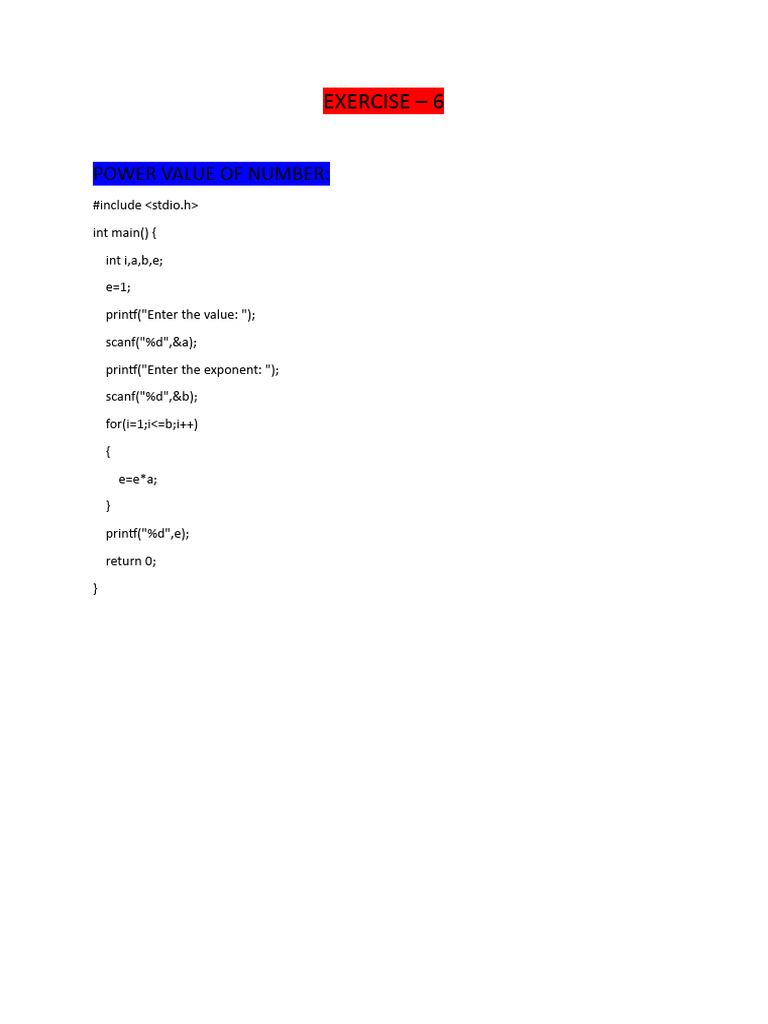 Exercise - 6 | PDF | Computer Standards | Computer Science