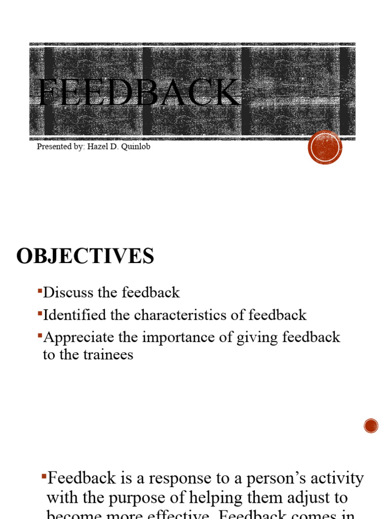 Feedback | PDF | Feedback | Learning