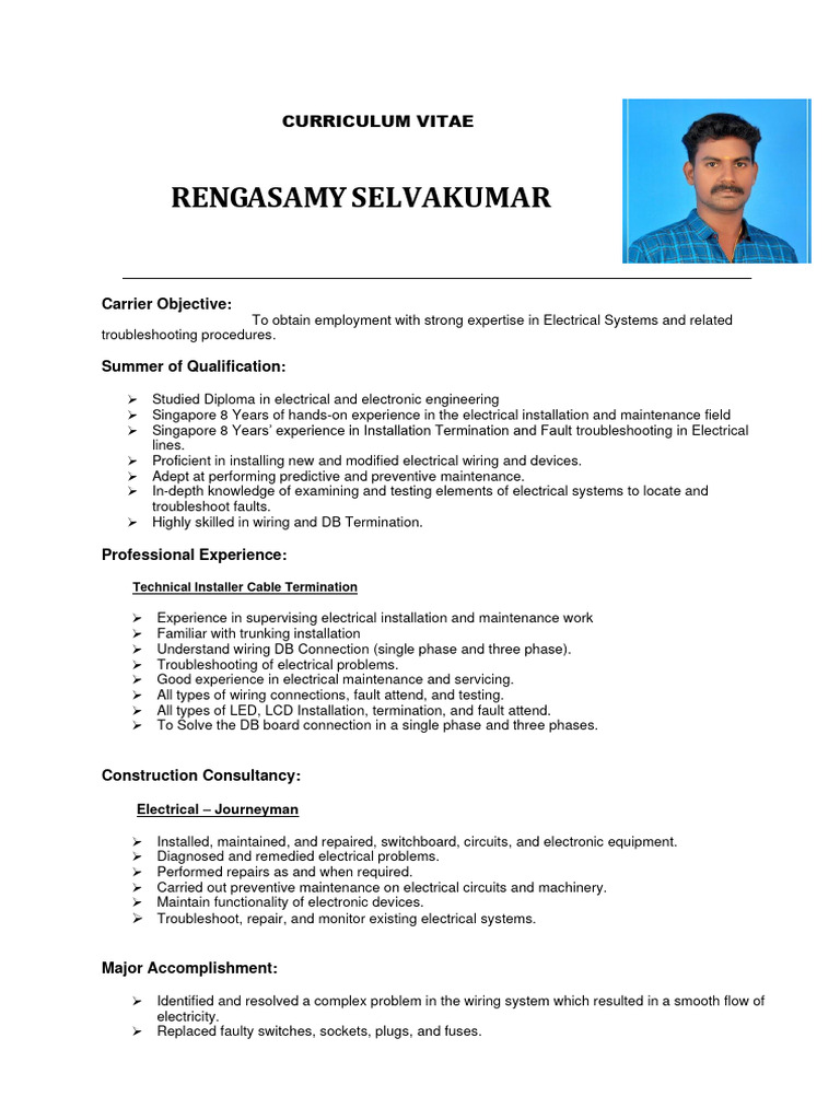 Selva Kumar - CV | PDF