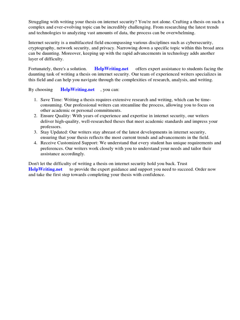 Internet Security Thesis Topics | PDF