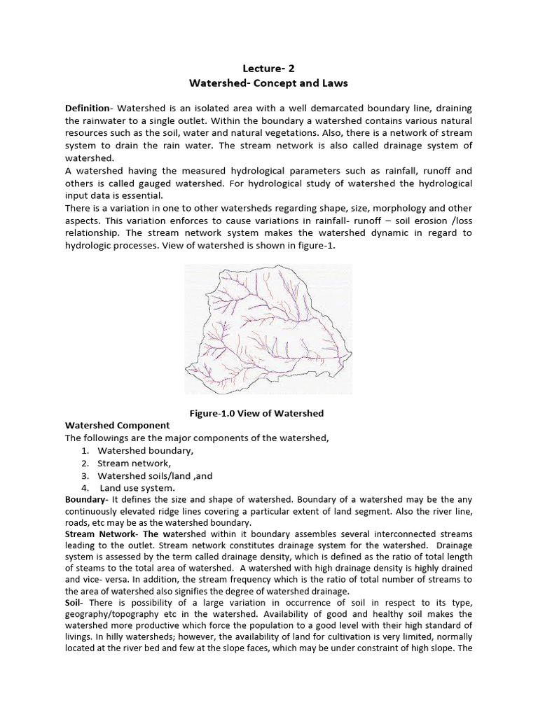 SWC 201 - Watershed Hydrology - All Lectures 5 8 | PDF | Drainage Basin | Stream