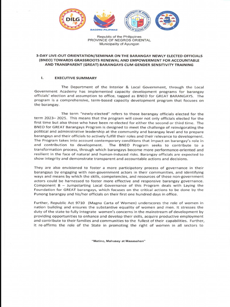 Activity Design For Bneo Pdf