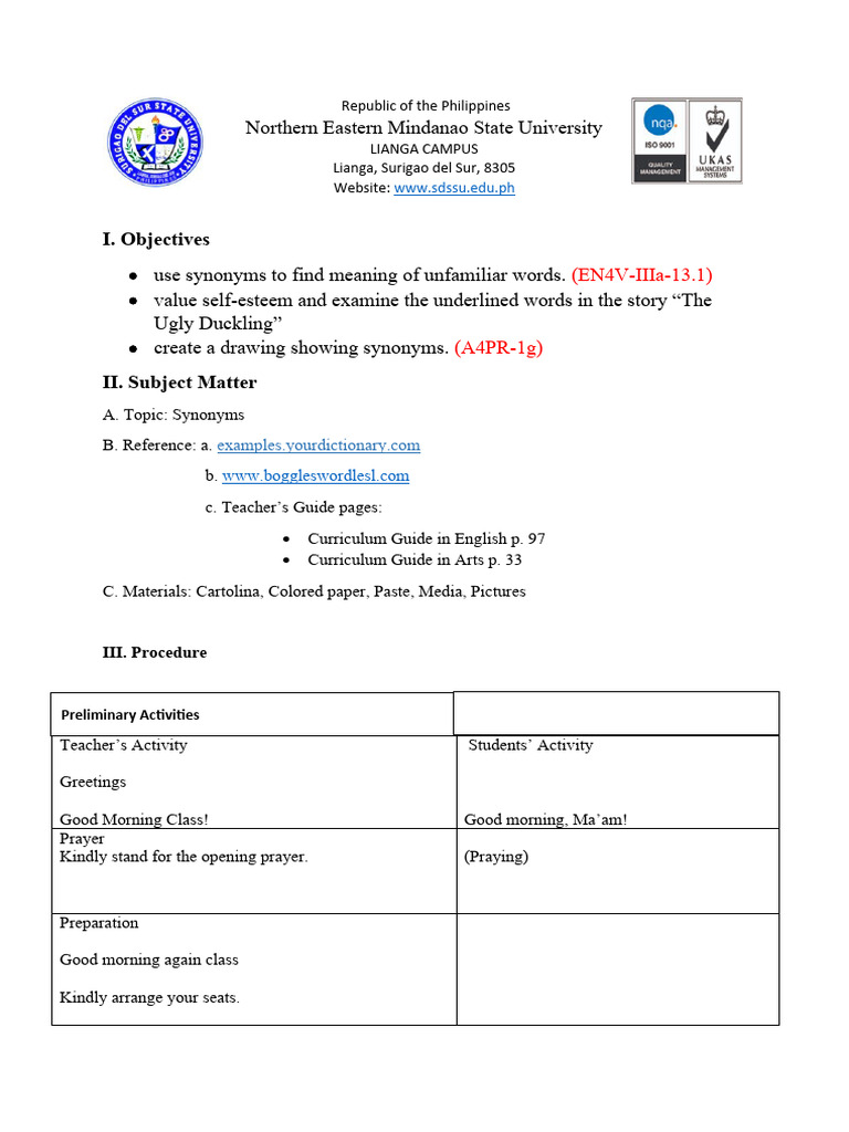 Lesson Plan Eng 101 Eng 102 Arts | PDF | Rubric (Academic) | Teachers