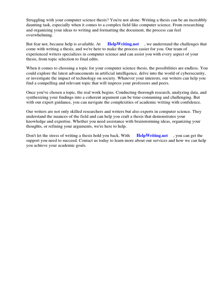 Sample Thesis Topics Computer Science | Download Free PDF | Thesis ... Sample Thesis Topics Computer Science | Download Free PDF | Thesis ...