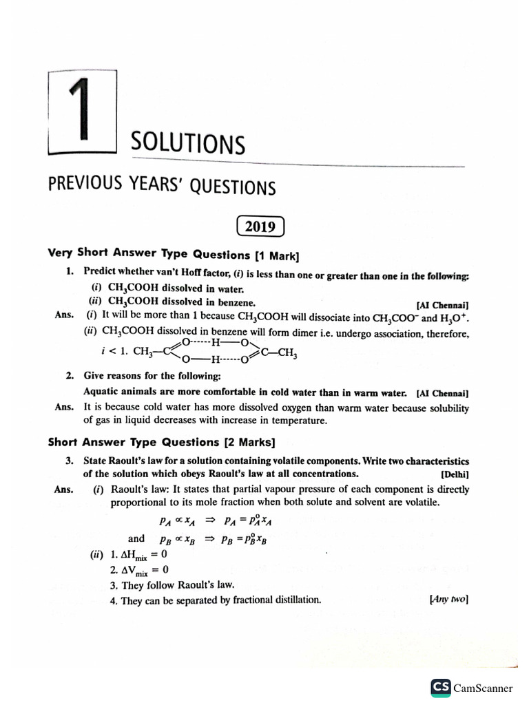 Solutions PYQ | PDF