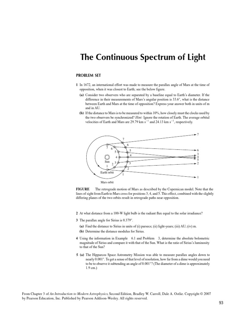 Exercicios Carroll Cap06 | PDF | Wavelength | Stars