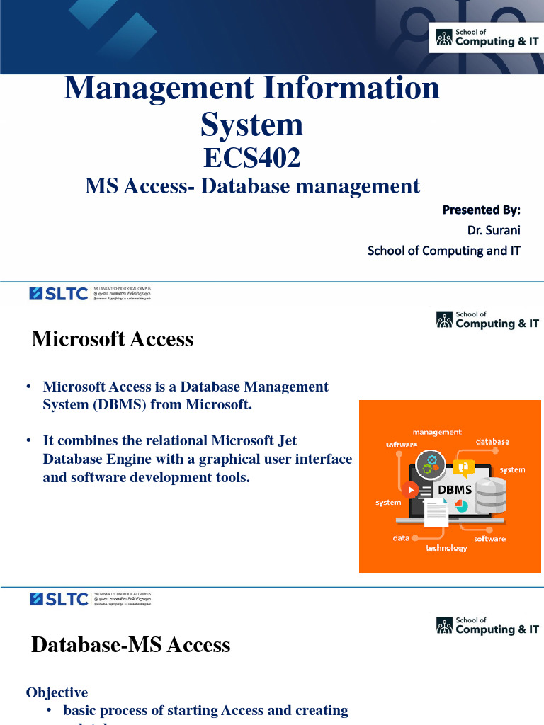 ECS402 - Fundamental of MIS - MS Access Part 1 | PDF | Databases ... ECS402 - Fundamental of MIS - MS Access Part 1 | PDF | Databases ...