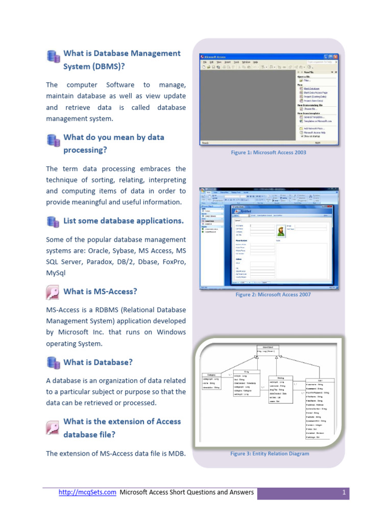 ECS402 MS-Access-Short-Questions-Answers | PDF | Microsoft Access ... ECS402 MS-Access-Short-Questions-Answers | PDF | Microsoft Access ...