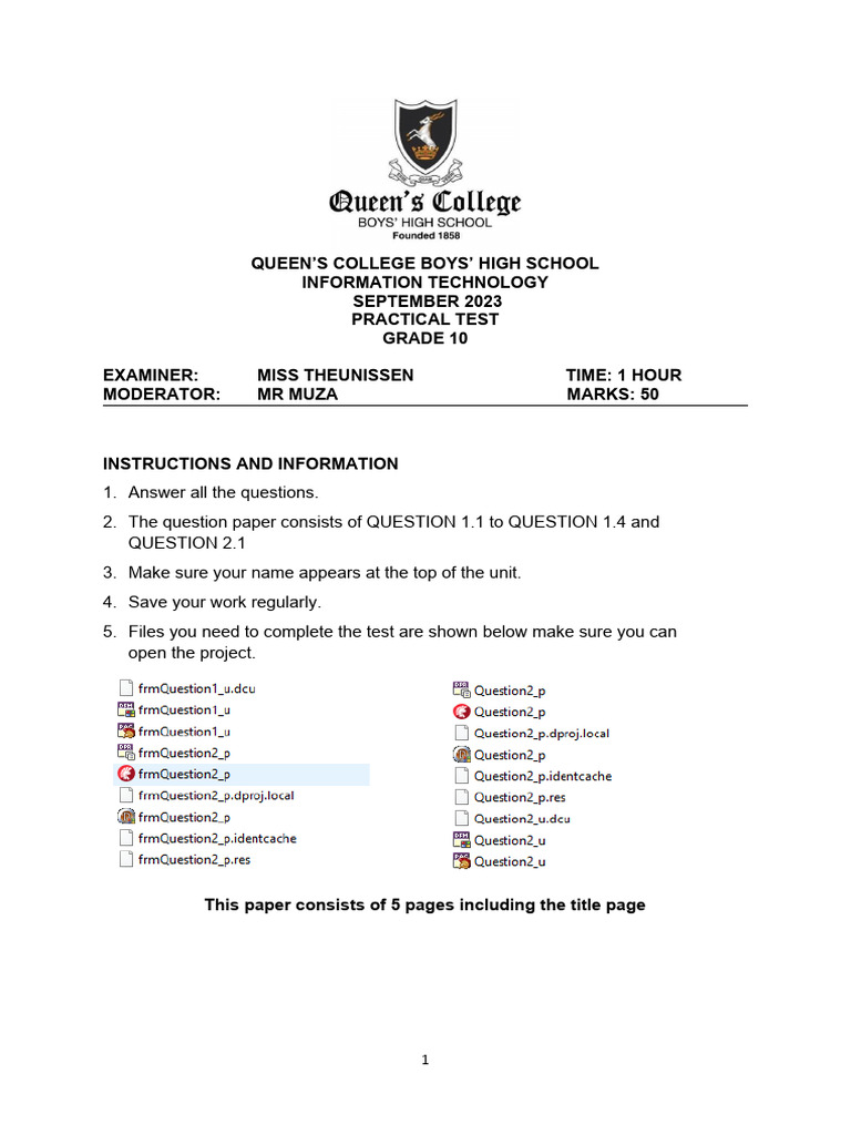 Grade 10 Practical Term 3 | PDF | Computer Science | Computing