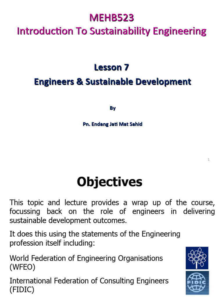 Engineers' Role in Sustainable Development | PDF | Sustainability | Sustainable Development