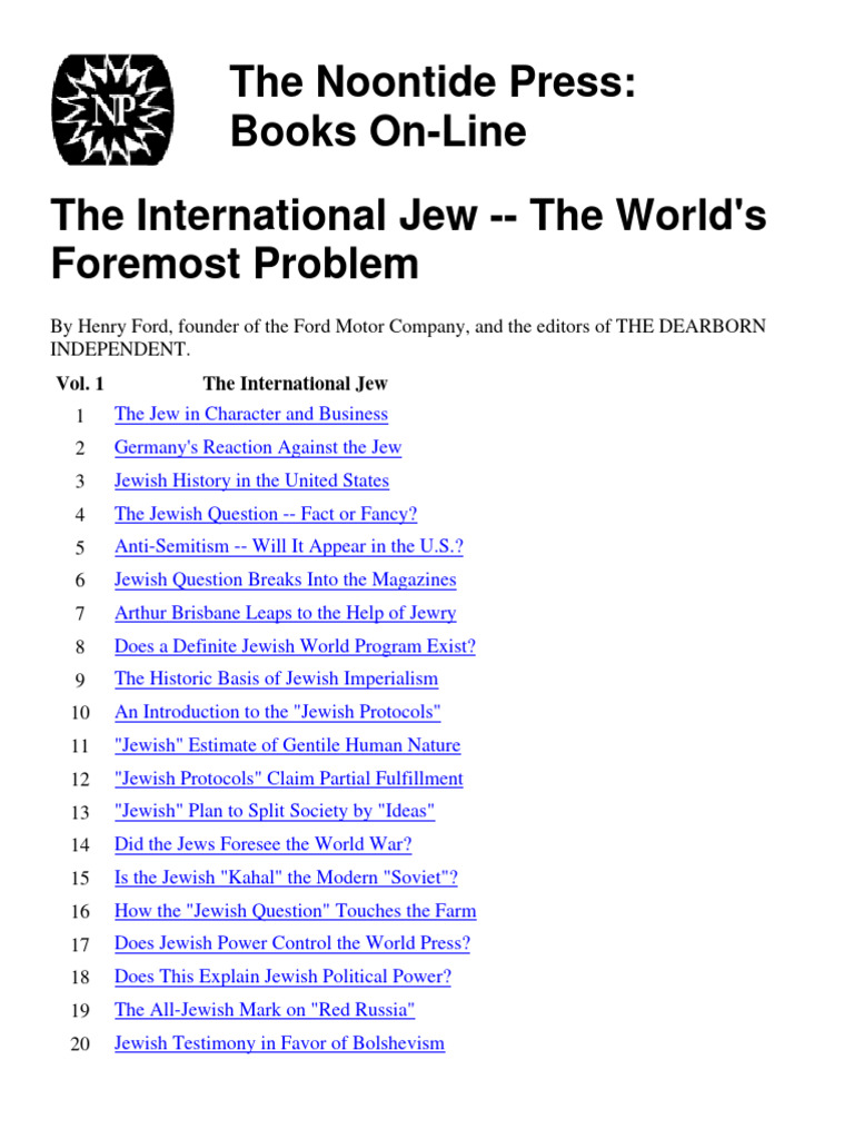 The - International.jew Ford, Henry.1920 1922.searchable | PDF | Jews ...