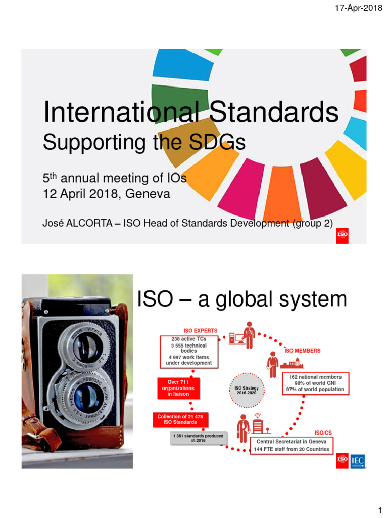 ISO JAlcorta International Standards Supporting The SDGs | PDF