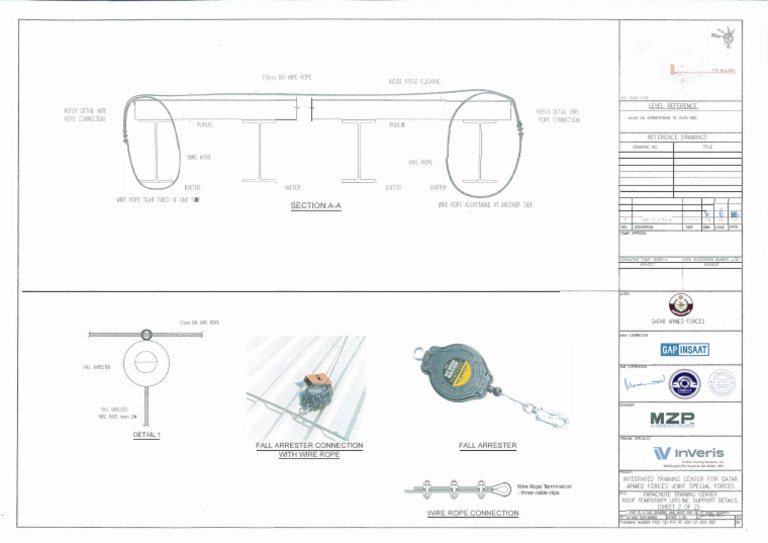 Fall Arrester Drawing | PDF | Manufactured Goods | Wire