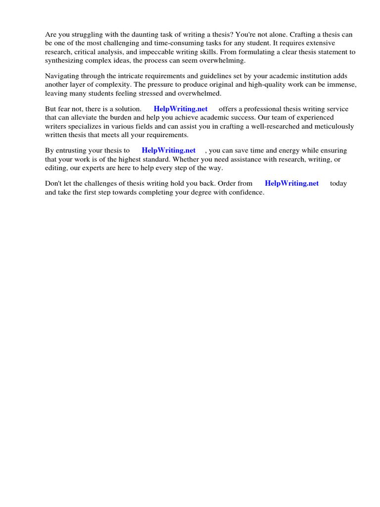 Thesis Writer Service | PDF | Thesis | Plagiarism