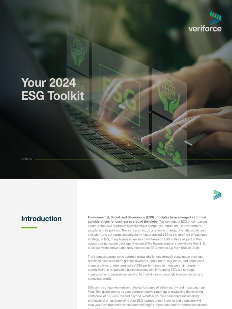 2024 ESG Toolkit Ebook | PDF | Sustainability | Business Economics