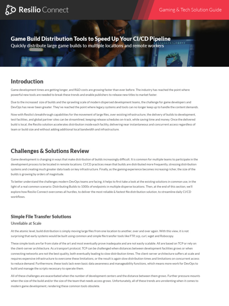 Resilio Connect Gaming Solution Guide | PDF | Peer To Peer | Computer Network