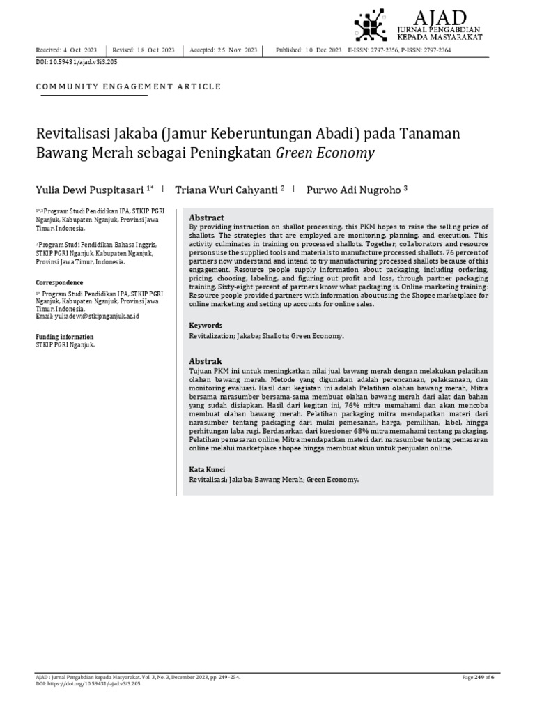 Revitalisasi Jakaba Jamur Keberuntungan Abadi Pada | PDF | Bisnis