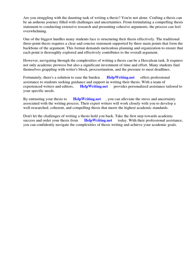 3 Point Thesis | PDF | Essays | Thesis