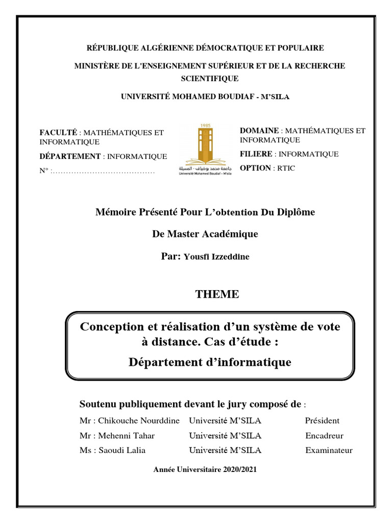 Yousfi Izzeddine | PDF