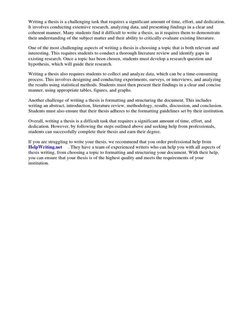 Thesis Book Publishers | PDF | Thesis | Methodology