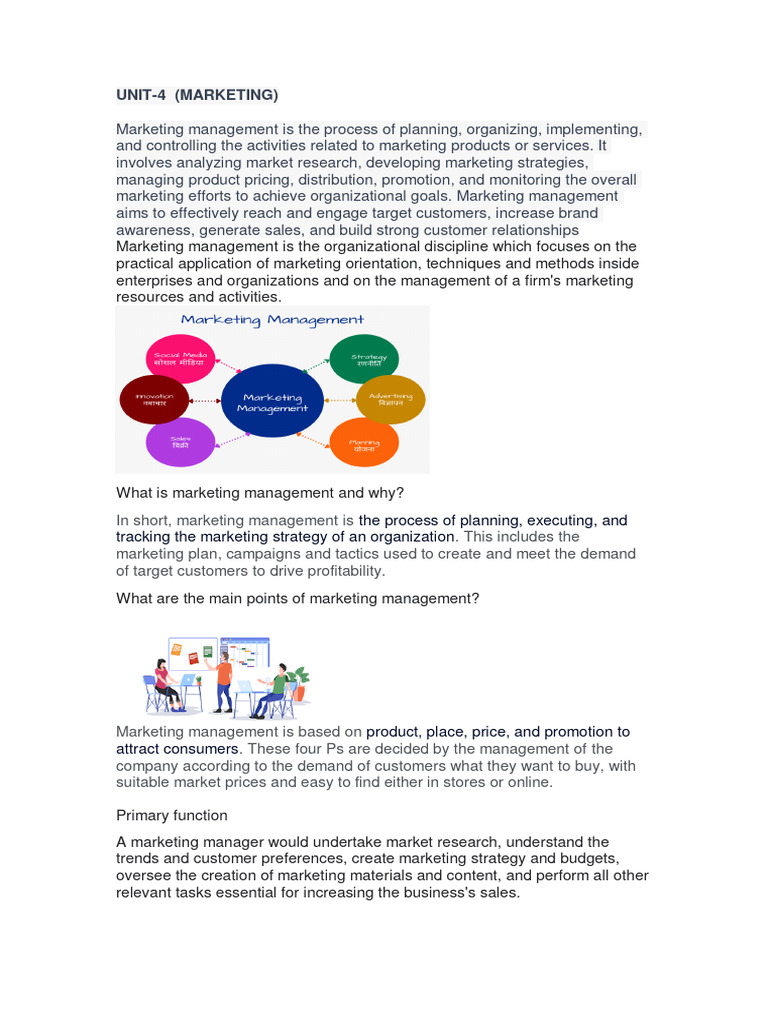 Unit4 6th Sem | PDF | Marketing | Sales