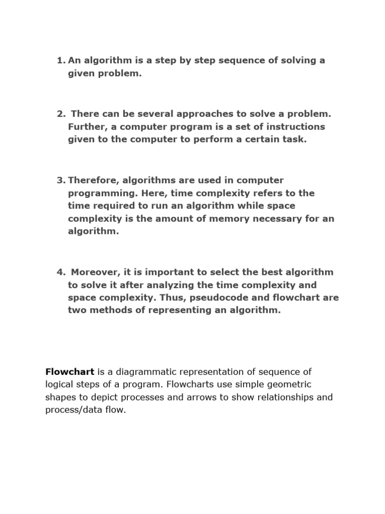 Flowchart Is A Diagrammatic Representation of Sequence of Logical Steps of A Program | PDF