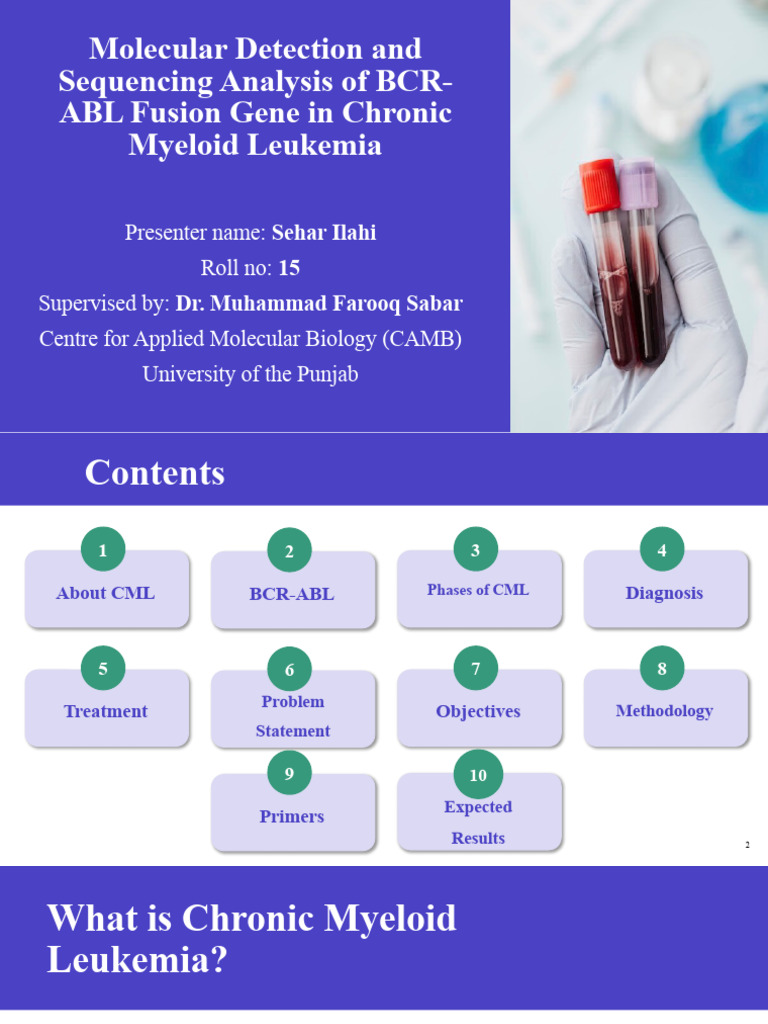 Molecular Detection of BCR-ABL Fusion Gene | PDF | Medical Specialties ...