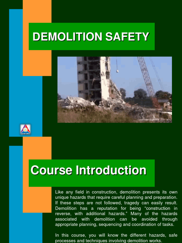 Demo Safety | PDF | Demolition | Safety