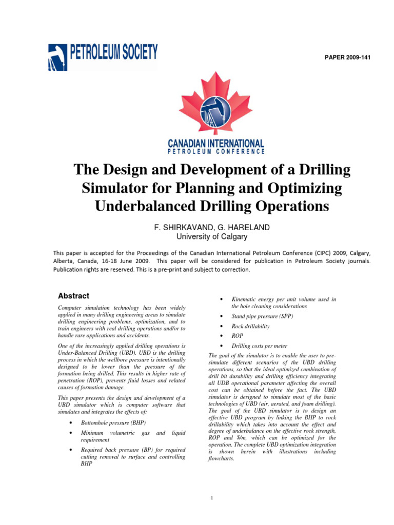 The Design and Development of UBD - Shirkavand | PDF | Oil Well ...