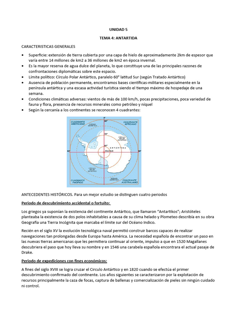 Características y Reclamaciones de la Antártida | PDF | Antártida | Tierra
