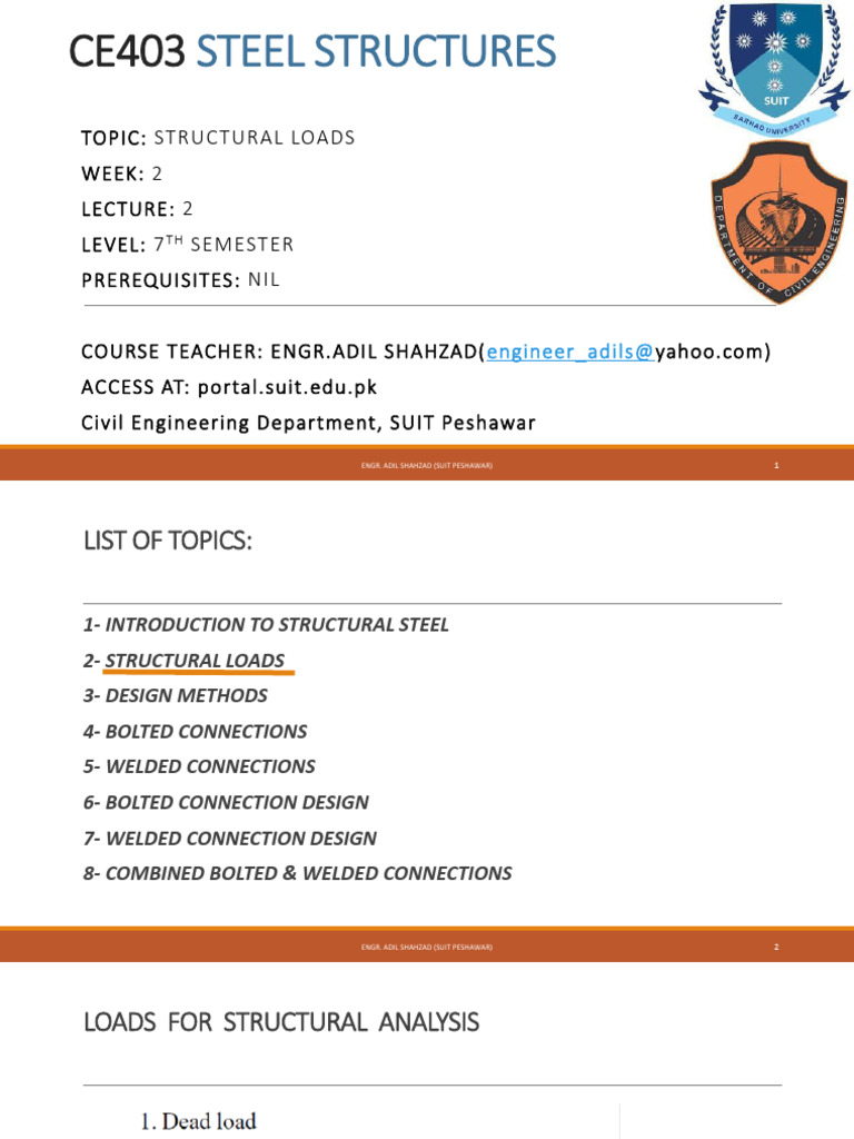 Lecture-2 (Structural Loads Analysis) | PDF