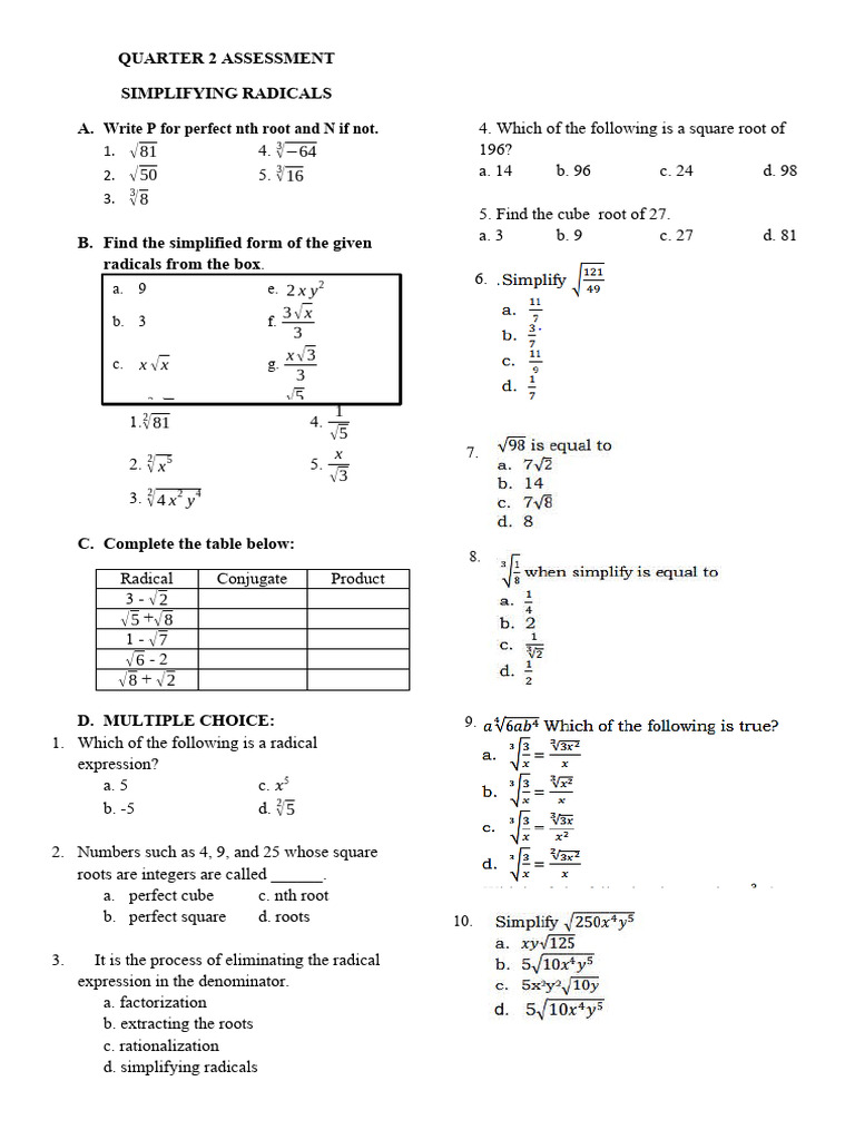Q2 ASSESSMENT SImpRad | PDF