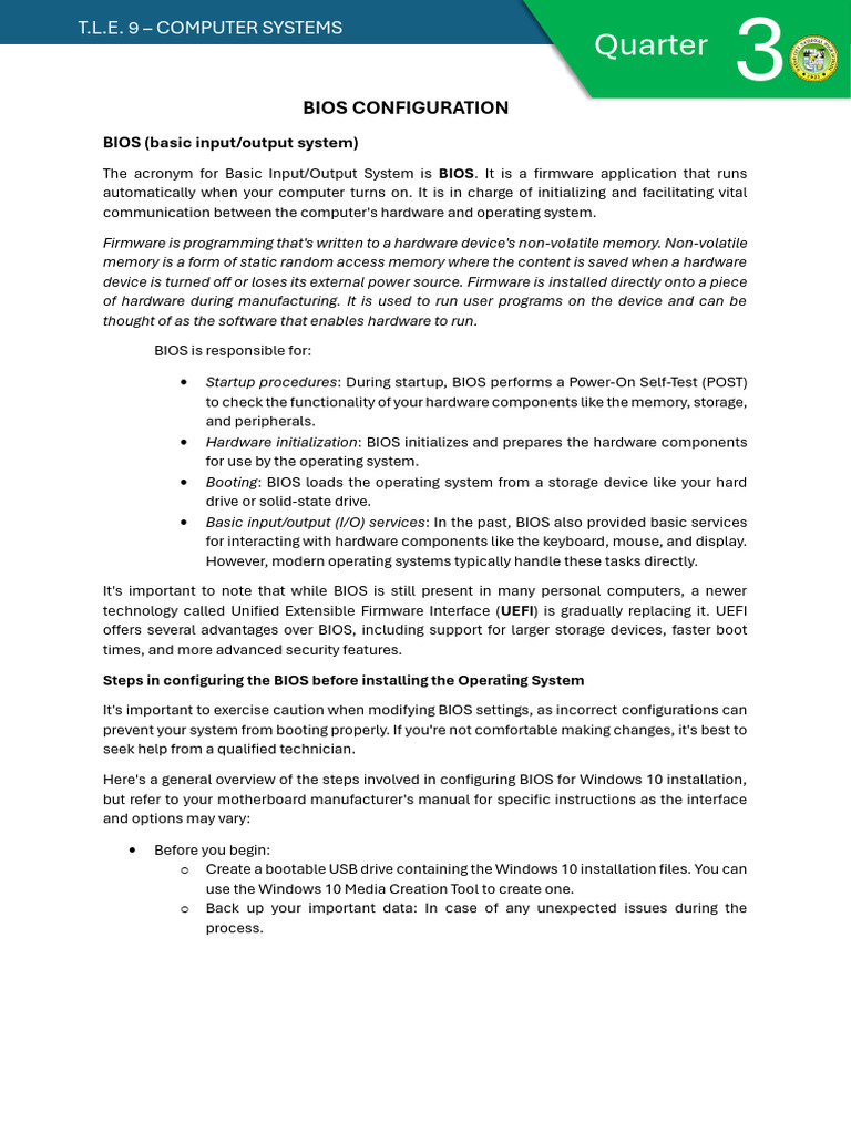 2 Bios Configuration | PDF | Bios | Booting