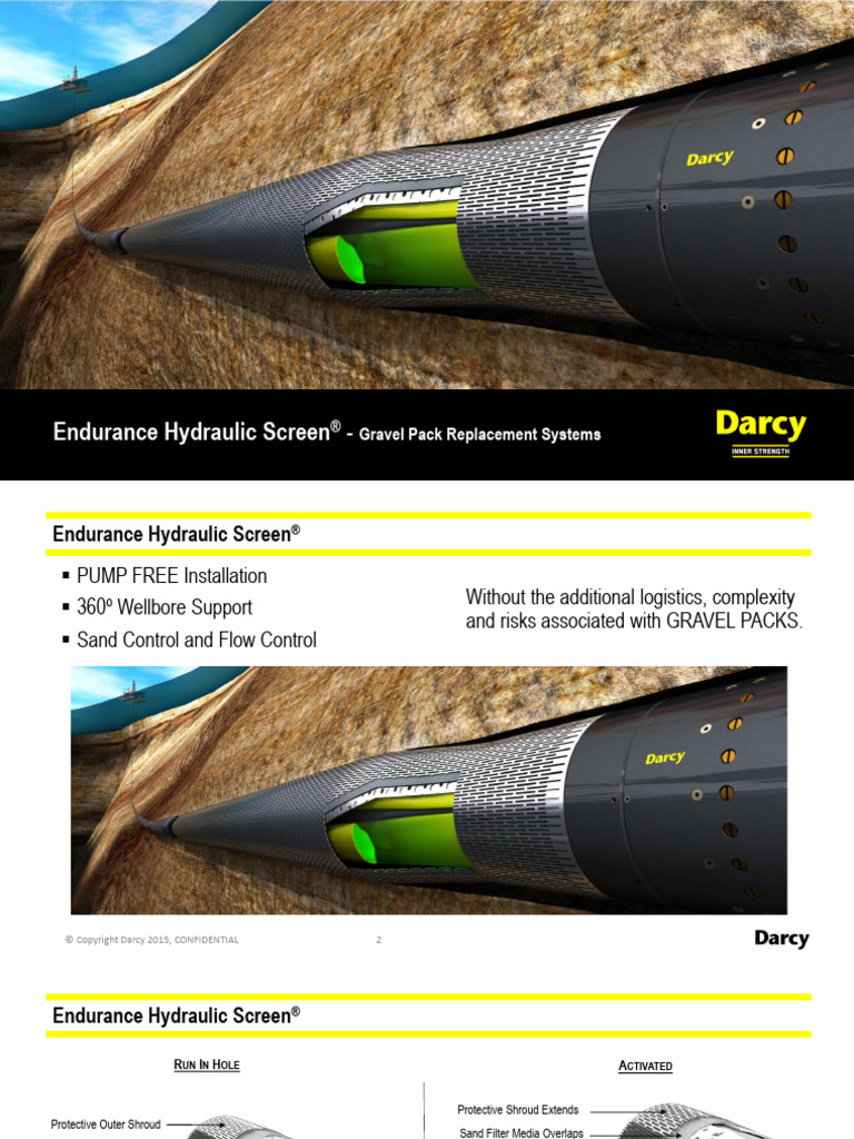 Darcy 1 Endurance Hydraulic Screen Technology | PDF | Petroleum ...