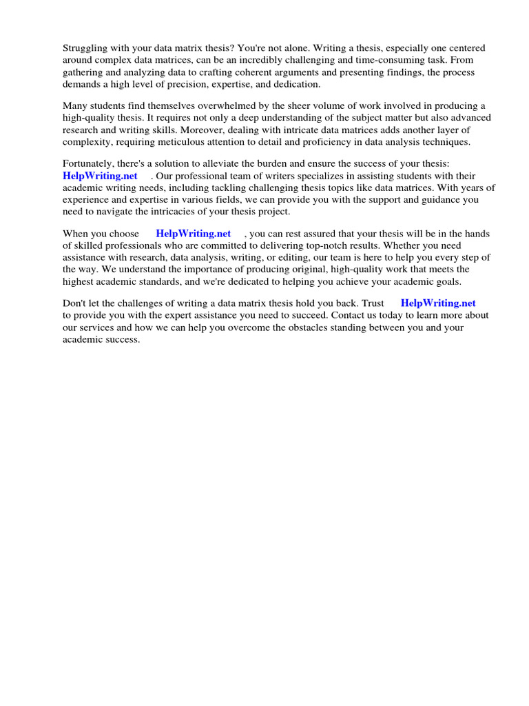 Data Matrix Thesis | Download Free PDF | Data | Computer Security