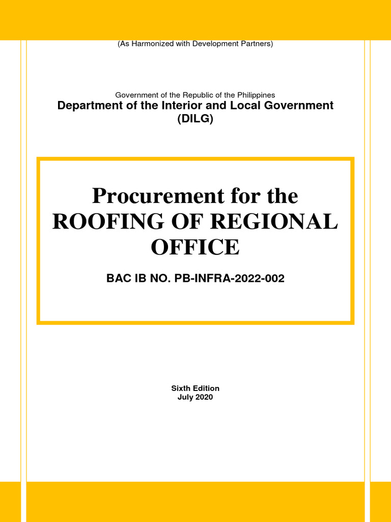 PBD Roofing For Posting BAC DILG | PDF | Procurement | General Contractor