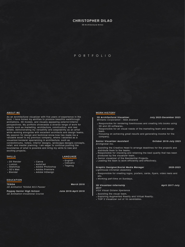 Chris CGI Portfolio | PDF | 3 D Computer Graphics | Design