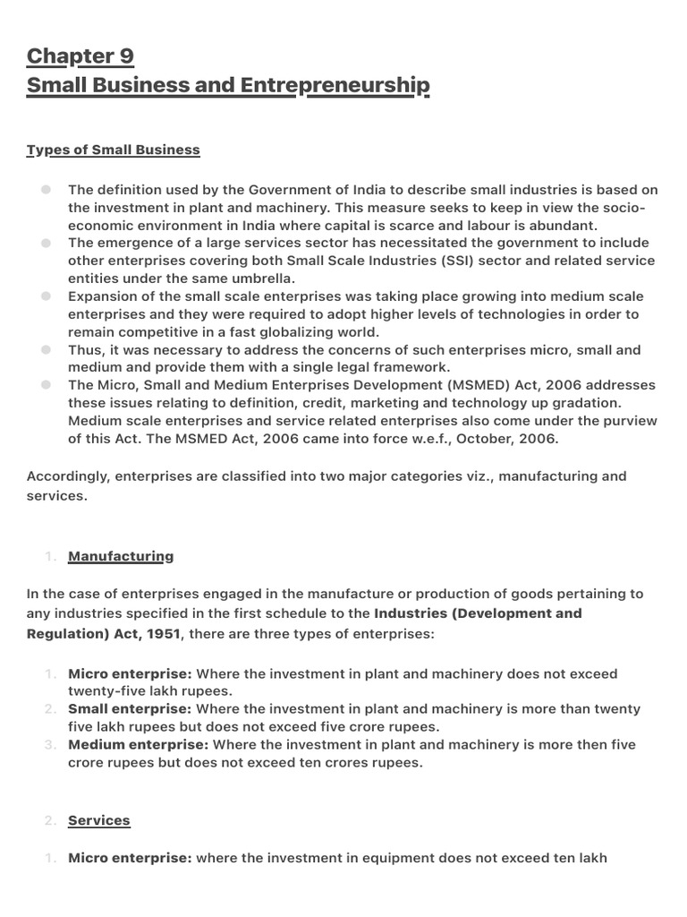 Small Business Types in India Explained | PDF | Entrepreneurship ...