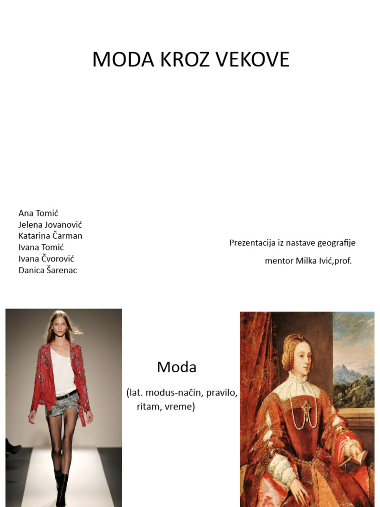 Moda Kroz Vekove | PDF