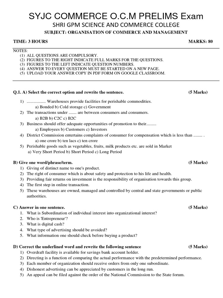Syjc Ocm Prelim | PDF | Investing | Business
