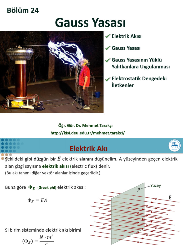 Bölüm 24 Gauss Yasası | PDF