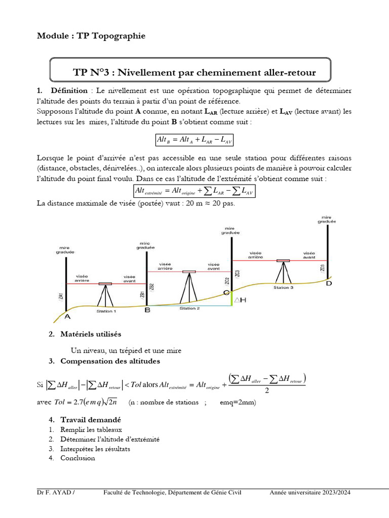 TP N°3 Topo | PDF